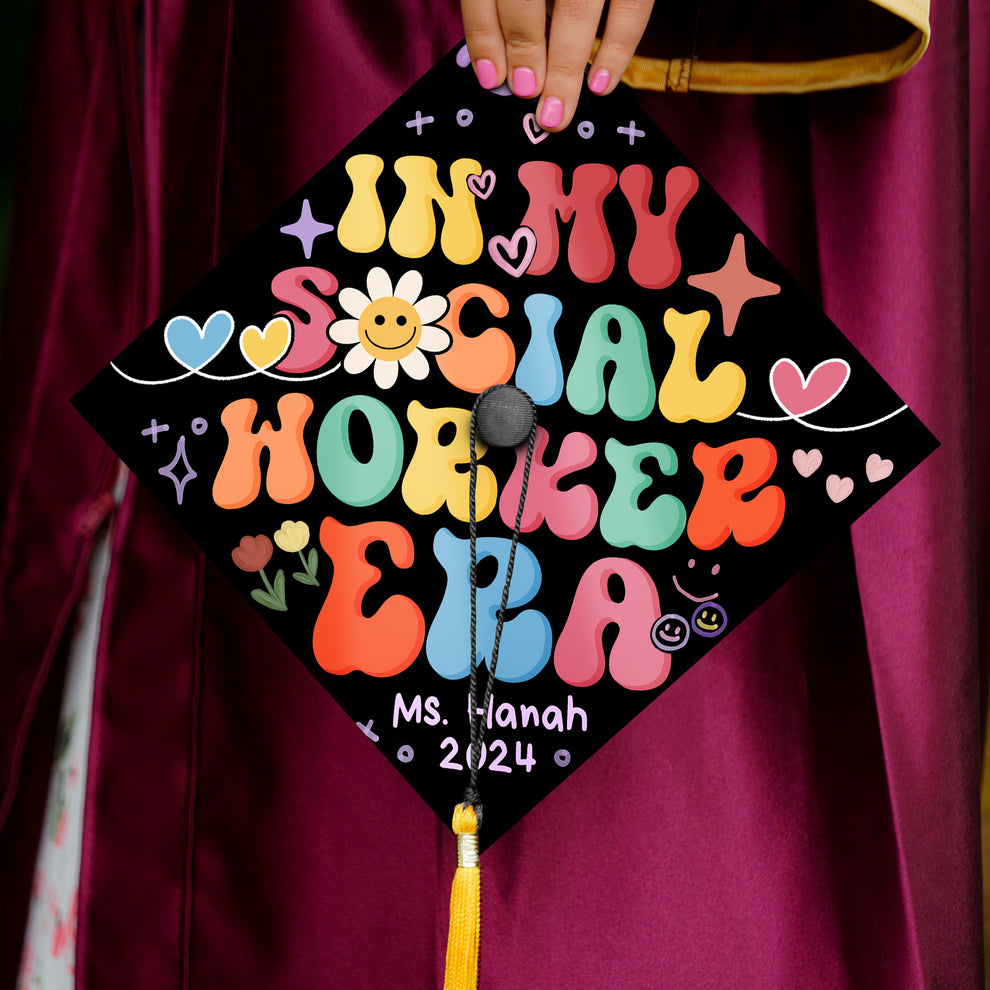 In My Social Worker Era Graduation Cap Topper, BSW School Graduation ...